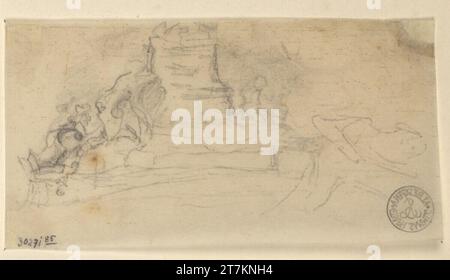Rudolf Weyr Architekturskizze. Pencil, transparent paper Stock Photo ...