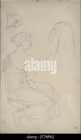 Emerich Alexius Swoboda Figure study of a woman with draperie; Sketch ...
