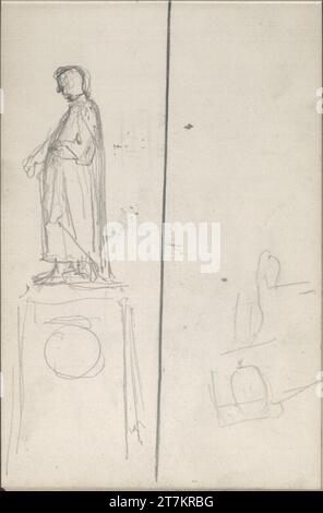 Emerich Alexius Swoboda Indistinct sketch of a lying person with a ...