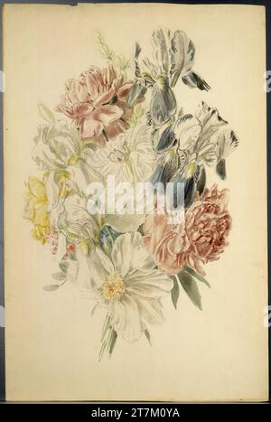 This 19th-century pencil drawing and watercolor by Kawahara Keiga ...