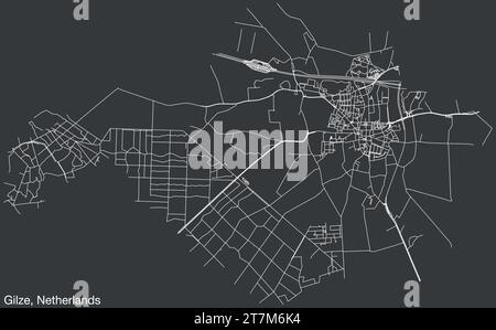 Street roads map of GILZE, NETHERLANDS Stock Vector Image & Art - Alamy