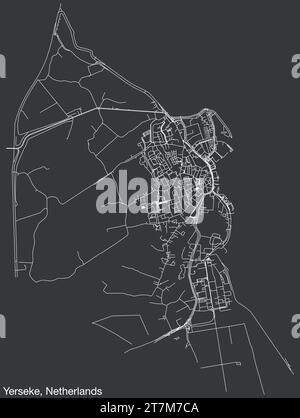 Street roads map of YERSEKE, NETHERLANDS Stock Vector Image & Art - Alamy
