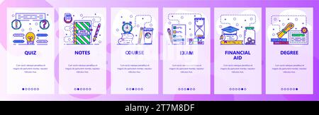 Financial aid onboarding mobile app screen Stock Vector Image & Art - Alamy