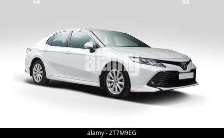 Toyota Camry car side view isolated on white background Stock Photo - Alamy