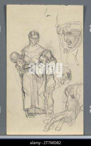 Sergius Hruby Figurative scene. Pencil Stock Photo - Alamy