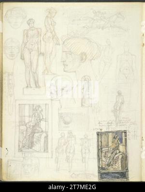 Alexander Rothaug Different sketches; "Hero". Pencil around 1930 Stock ...