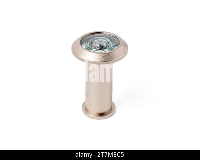 Classic door peephole isolated on white background. Peephole on white ...