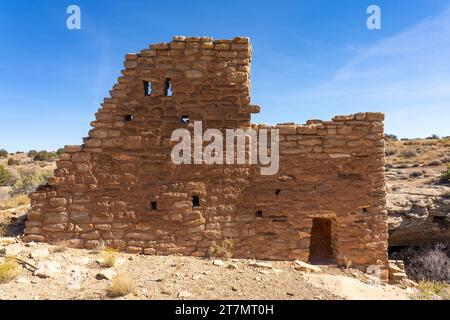 The ruins of Ancestral Puebloan structures at the Cajon Pueblo ...