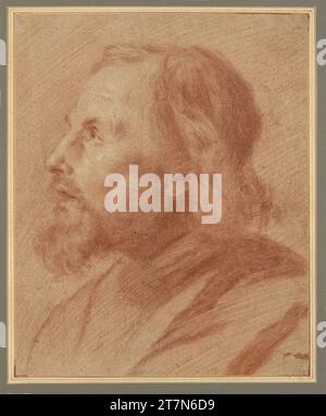 The tinted drawing of a man in profile. Sketchbook and household ledger ...