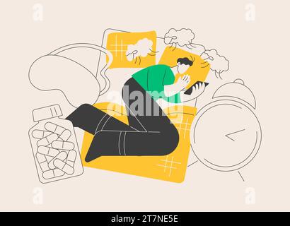 Sleep disturbances abstract concept vector illustration Stock Vector ...