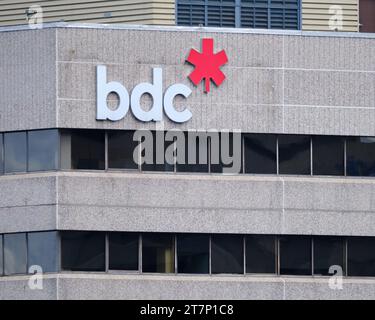 The Business Development Bank of Canada (BDC) sign and logo in Ottawa ...