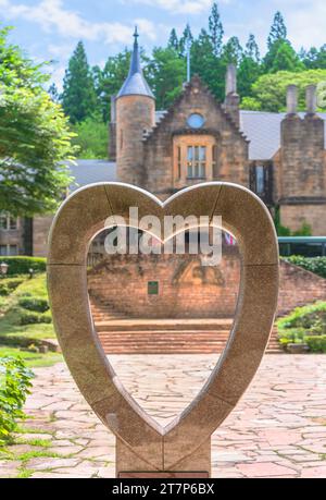 gunma, japan - jul 18 2023: Stone stairs of Lockheart Castle, first ...