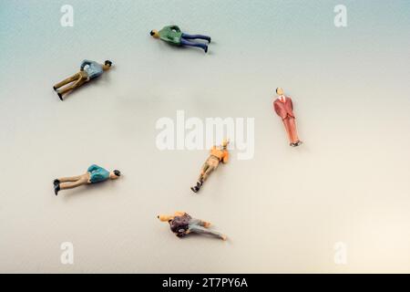 Tiny figurine of men miniature model in view Stock Photo - Alamy