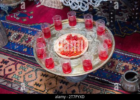 Homemade freshly red berry juice and a bowl of red berries Stock Photo ...