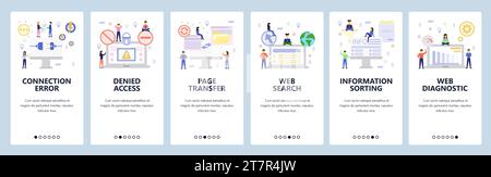 Warning information error onboarding screen for mobile apps template ...
