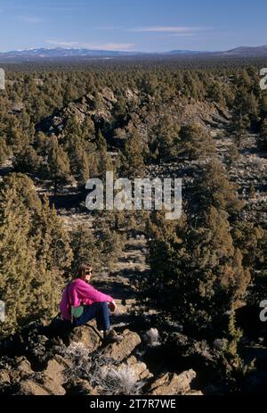 Western juniper (Juniperus occidentalis)-sage woodland view from ...