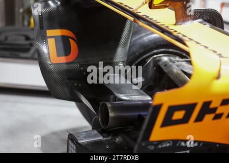 Rear wing, McLaren F1 Team MCL39, mechanical detail during the 2025 ...