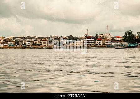 Scenic view of Shela town in Lamu island, old white houses in Lamu ...