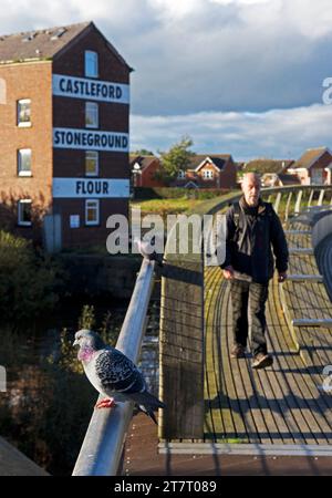 Castleford Foot Bridge, Yorkshire Stock Photo - Alamy