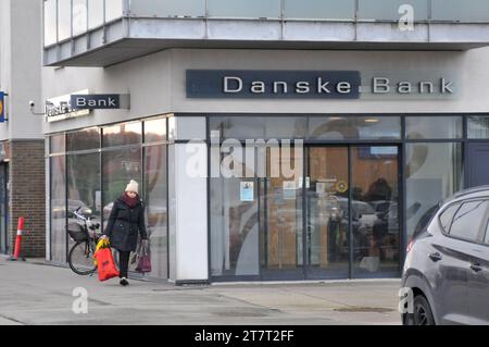 Copenhagen, Denmark/17 November 2023/. Danske bank head office building ...