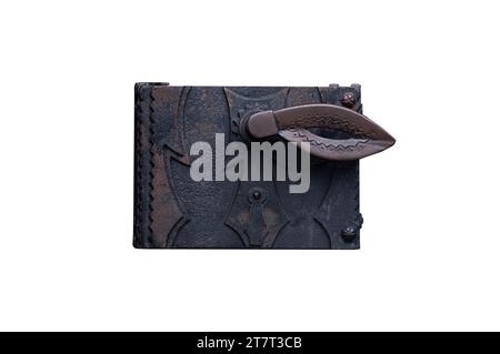 medieval door lock isolated on a white background Stock Photo - Alamy