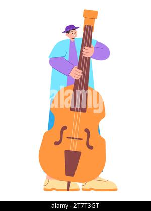 man play contrabass Stock Vector Image & Art - Alamy