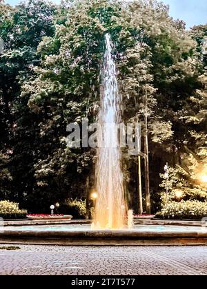 Fountain in the park of the city of Jaslo, Poland Stock Photo - Alamy