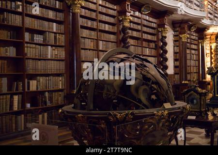 The interior of Klementinum, an old library in Prague, Czech republic ...