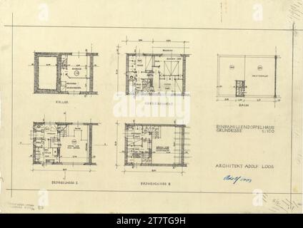 Adolf Loos (Entwerfer in) Single house, floor plan of the ground floor ...