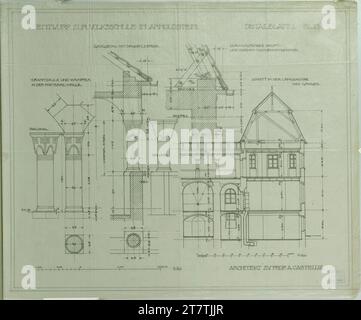 Arnoldstein, elementary school, partial and detailed sections, views and ground plans, Alfred ...