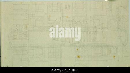 Alfred Castelliz Dornach, Goetheanum, central boulevard, facade tear ...