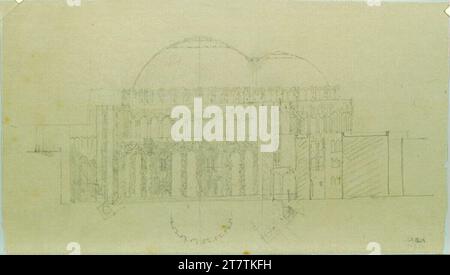 Alfred Castelliz Dornach, Goetheanum, dome construction, floor plan ...