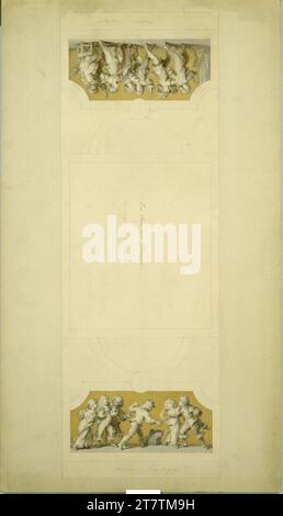 Carl Joseph Geiger Vienna I, Burgtheater, side wings, ceiling painting ...