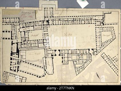 Vienna I, Hofburg, overall plan, mezzanine, floor plan, with subsequent ...