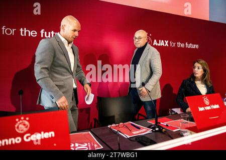 AMSTERDAM - Jan van Halst, Maurits Hendriks and Susan Lenderink during ...