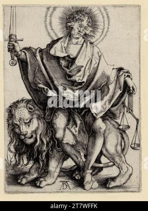 Albrecht Dürer The sun of justice. Copper engraving; Blatt is curtailed ...