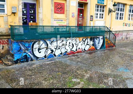 A vivid graffiti rendition of an iconic National Geographic magazine ...