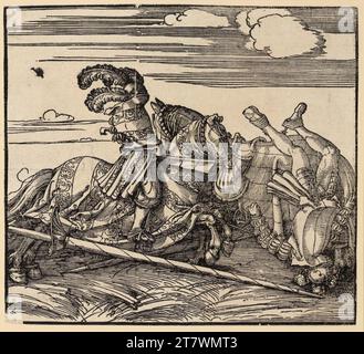 Albrecht Dürer The anfestation racing (Freydal has lifted his opponent ...