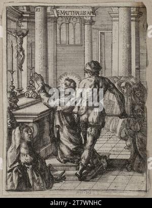 Josef Ferdinand Fromiller The martyrdom of St. Judas Thaddäus. etching ...