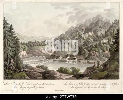 Ferdinand Runk Berg's Raises Klaus. Etching, colored around 1810 Stock ...