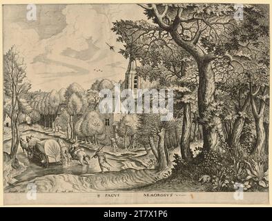 Pieter Bruegel d. Ä. Pagus nemorosus (forest area). Etching and copper ...