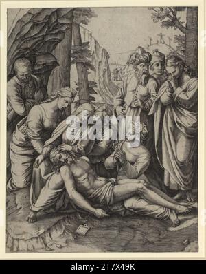 Marcantonio Raimondi Spring Christ. Copper engraving print (1. Hälfte ...