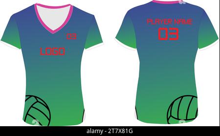 Volleyball Uniform Mock up Vector Stock Vector Image & Art - Alamy