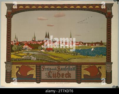 Free and Hanseatic City of Lübeck, Carl Langhein, Hamburg 1872 - 1941 ...