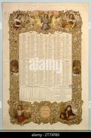 Picture calendar 1864, Hasslwandter, 1863, print, color lithograph ...