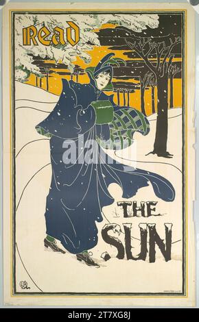 Louis John Rhead READ THE SUN. Color 1896 , 1896 Stock Photo - Alamy
