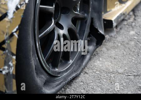 GTM Car 12 catches fire and crashes during the race leaving the IFRT ...