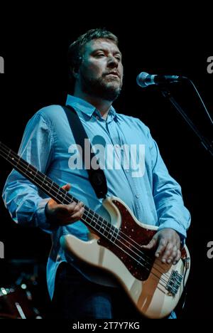 Jimi Goodwin, lead singer and bassist, performs with the band Doves at ...