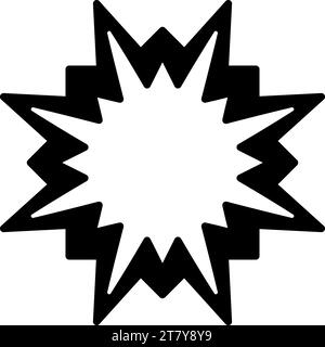 Star, starburst, sunburst icon, symbol. Radial shape, design element ...