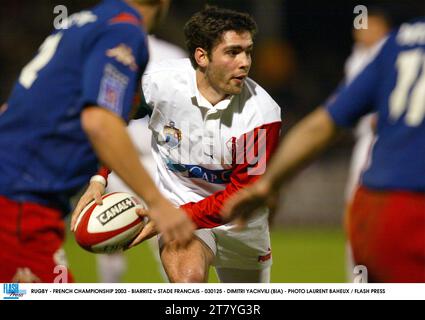 RUGBY - FRENCH CHAMPIONSHIP 2003 - BIARRITZ v STADE FRANCAIS - 030125 ...
